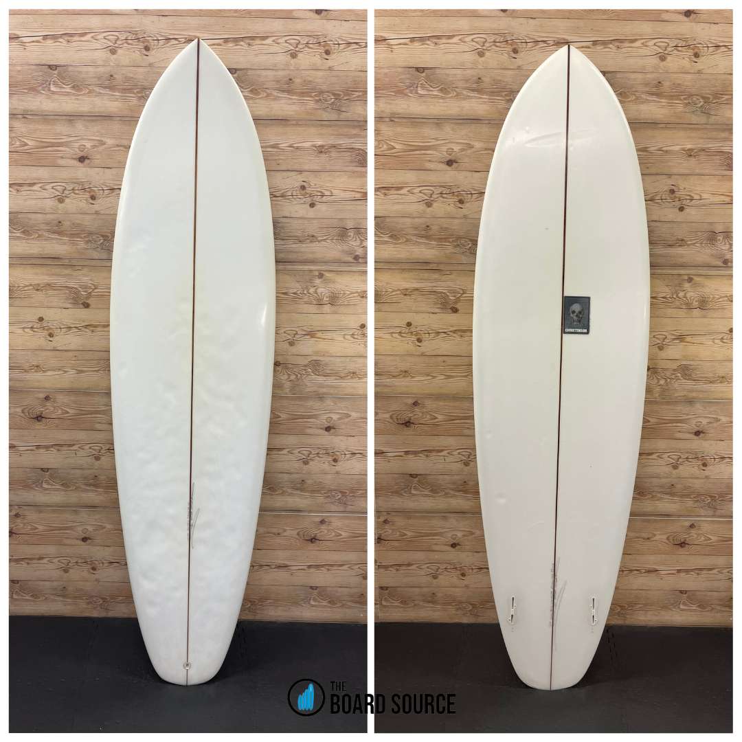 Used 7'6" Chris Christenson Mid Length Twin Fin Surfboard for Sale ...